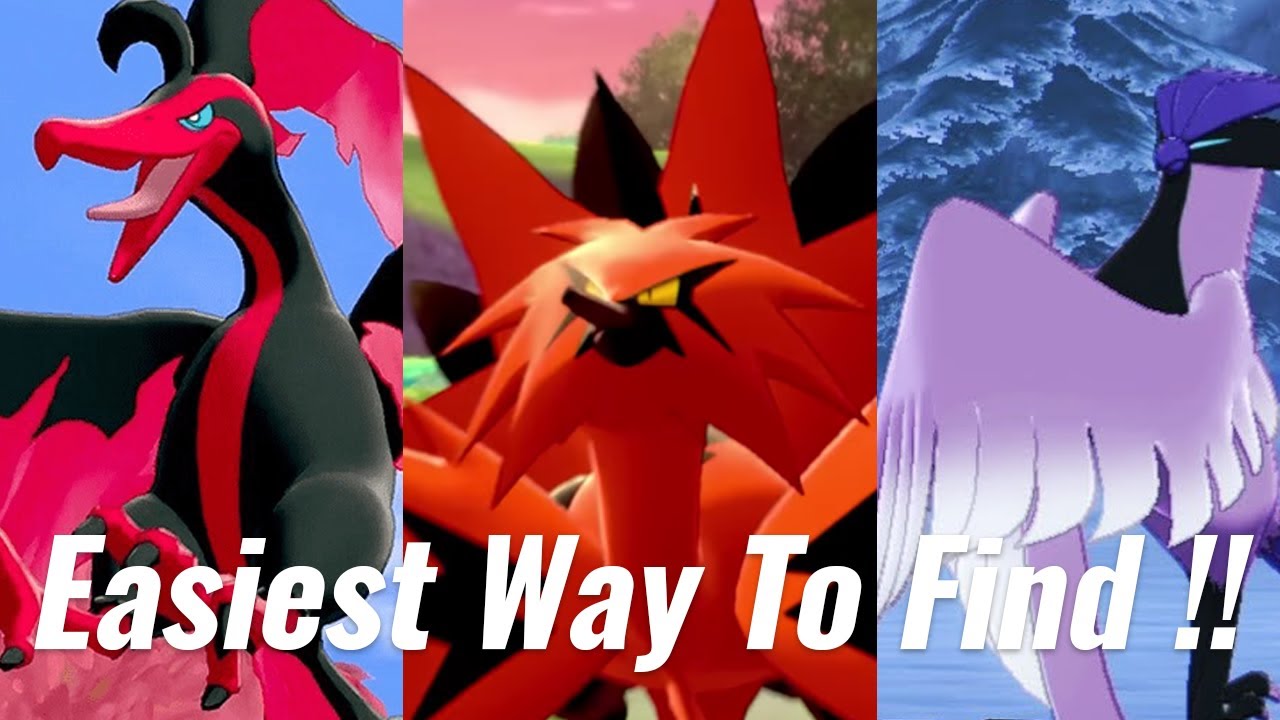 How To Catch The Galarian Legendary Birds! | Easy Way To Find Galarian ...