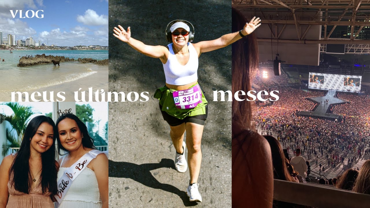 Vlog dos últimos meses | meia maratona, show, viagens e casamento - YouTube