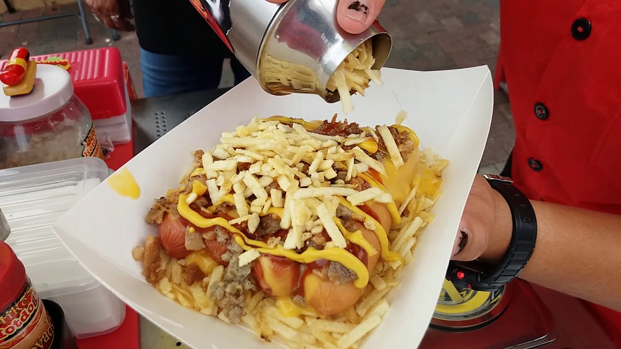 Hot dog supreme con 4 diferentes hot dogs, pollo, queso, pavo y beef ...