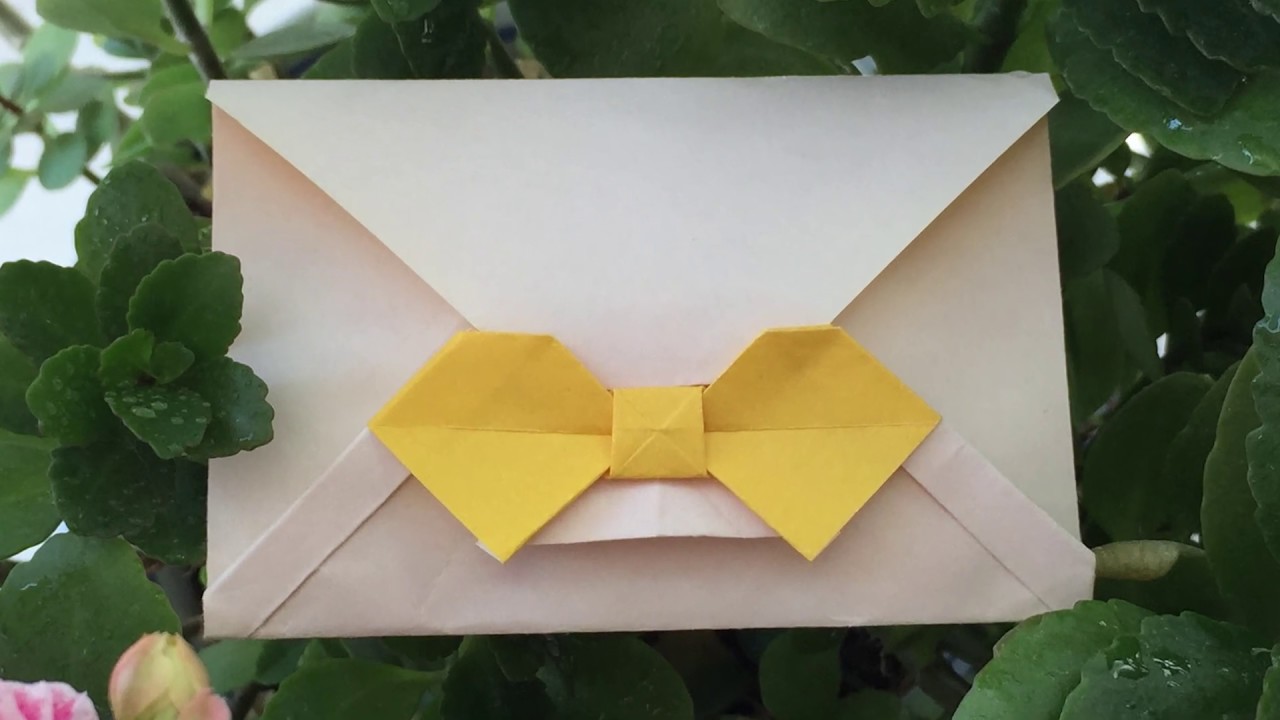 Envelope Origami--Teach you to fold the colorful bow and love envelope ...