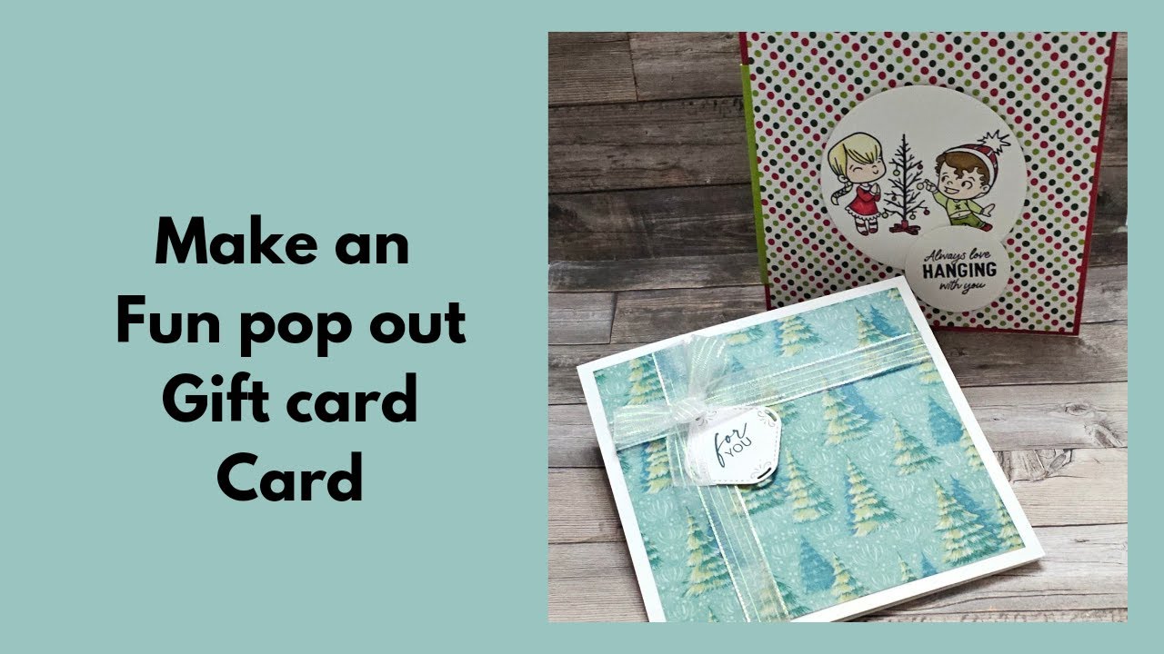 Make a fun pop out gift card holder\ card - YouTube