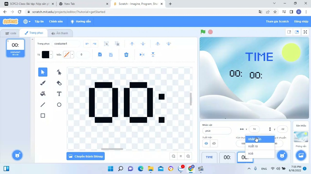 Cách tạo nhân vật trên Scratch.mit.edu - YouTube