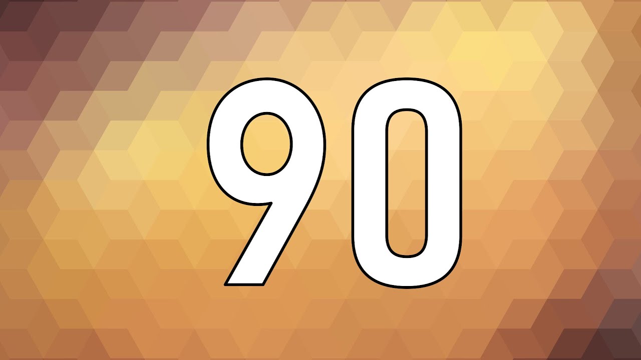 90 Second Countdown Timer | Geometric Background Pattern - YouTube