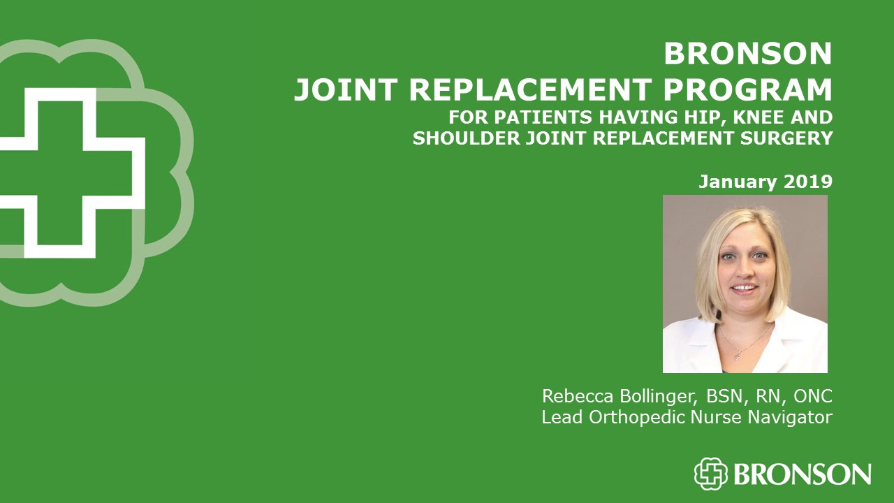 Bronson Joint Replacement Program - YouTube