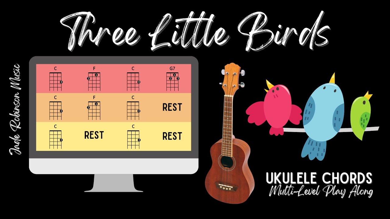 Three Little Birds Multi-Level Ukulele Play Along - YouTube