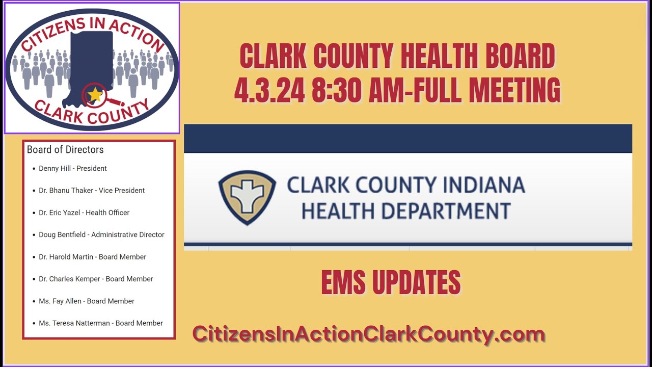 Clark County Health Board 4.3.24-Full Meeting-EMS Update - YouTube