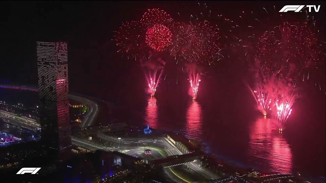 Light show and Fireworks at Jeddah 2021 - Formula 1 - YouTube