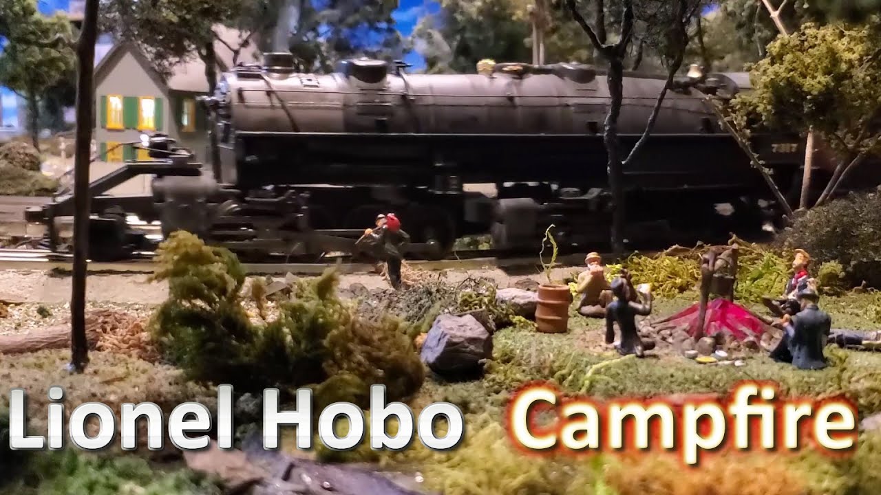 Lionel Hobo Campfire with Stop Action Animation - Drifters Catch an ...