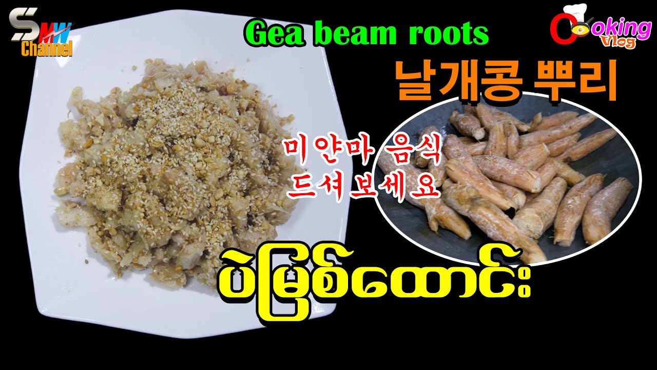 ပဲမြစ်ထောင်း,Gea beam roots,날개콩 뿌리 - YouTube