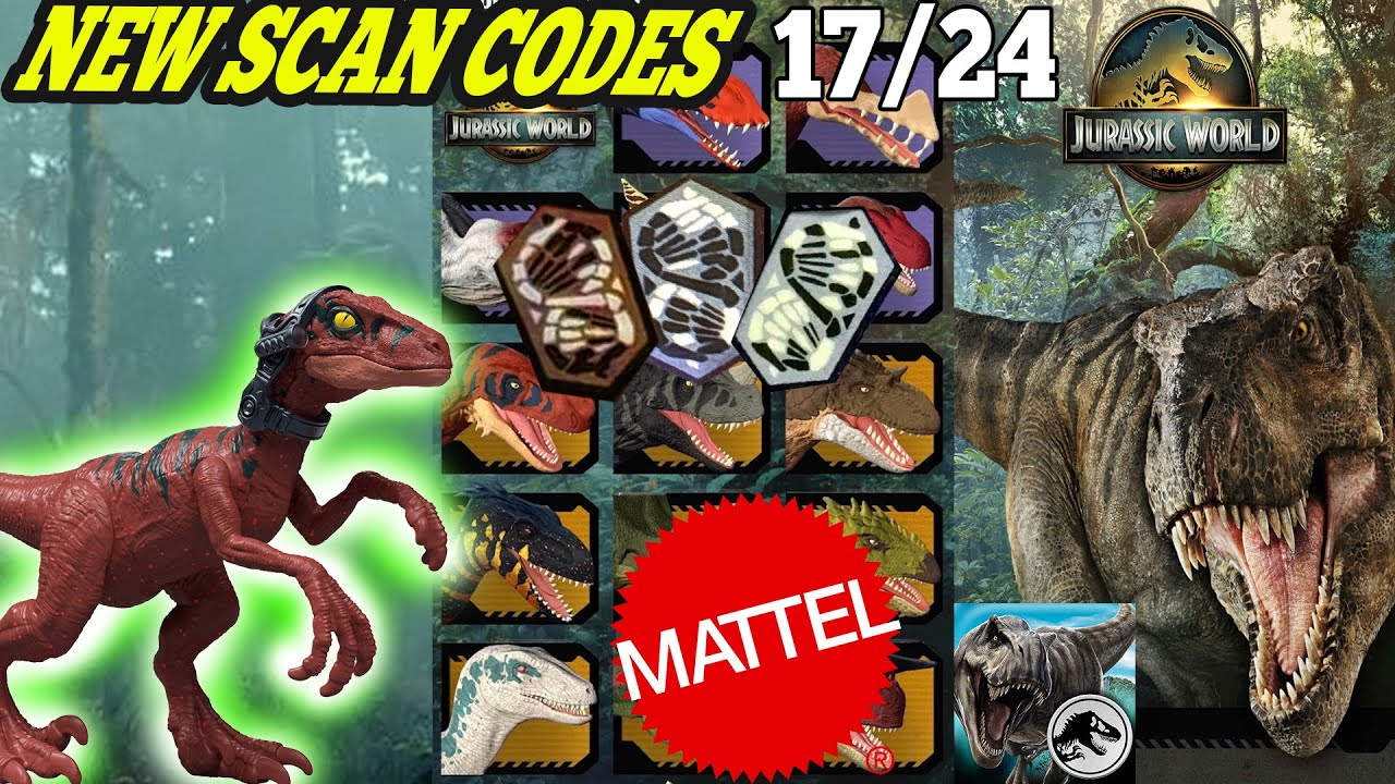 Jurassic World SURVIVAL 2026 MATTEL Scan Codes All Dinosaurs UPDATE 17/ ...