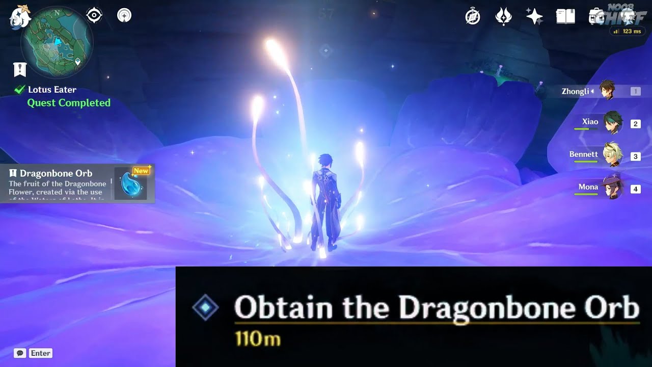 Obtain the Dragon Bone Orb | Wait for the Dragonbone Flower to condense - YouTube