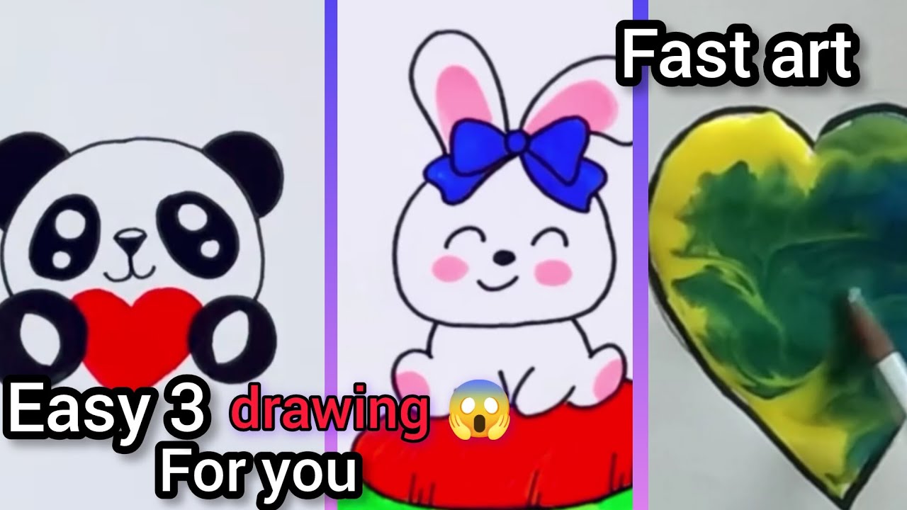 3 EASY DRAWING IDEAS THAT ANYONE CAN DO - YouTube