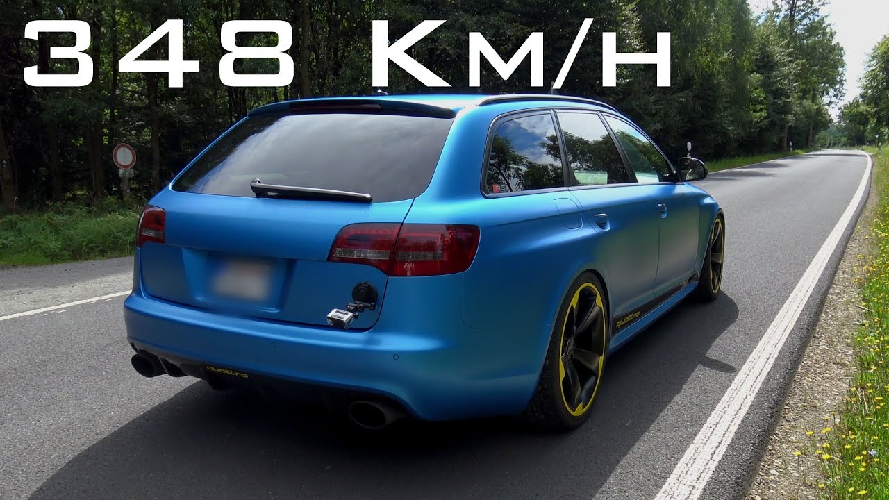 Audi RS6 R - 0-348 Km/h Sound, Acceleration, Onboard Autobahn, Topspeed ...