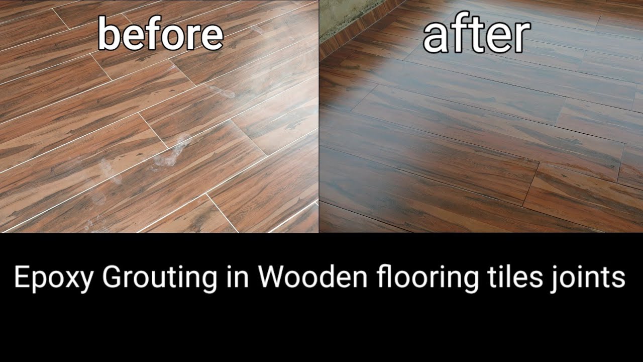 best Epoxy Grouting in Wooden Tiles Joints. ॥Wooden flooring ॥ - YouTube