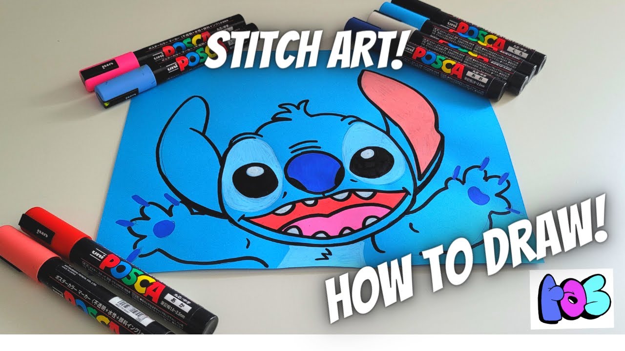 How To Color and Draw Stitch From Lilo And Stitch with markers - YouTube