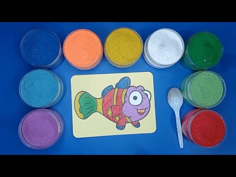 Nemo fish sand painting swimming in the sea - YouTube