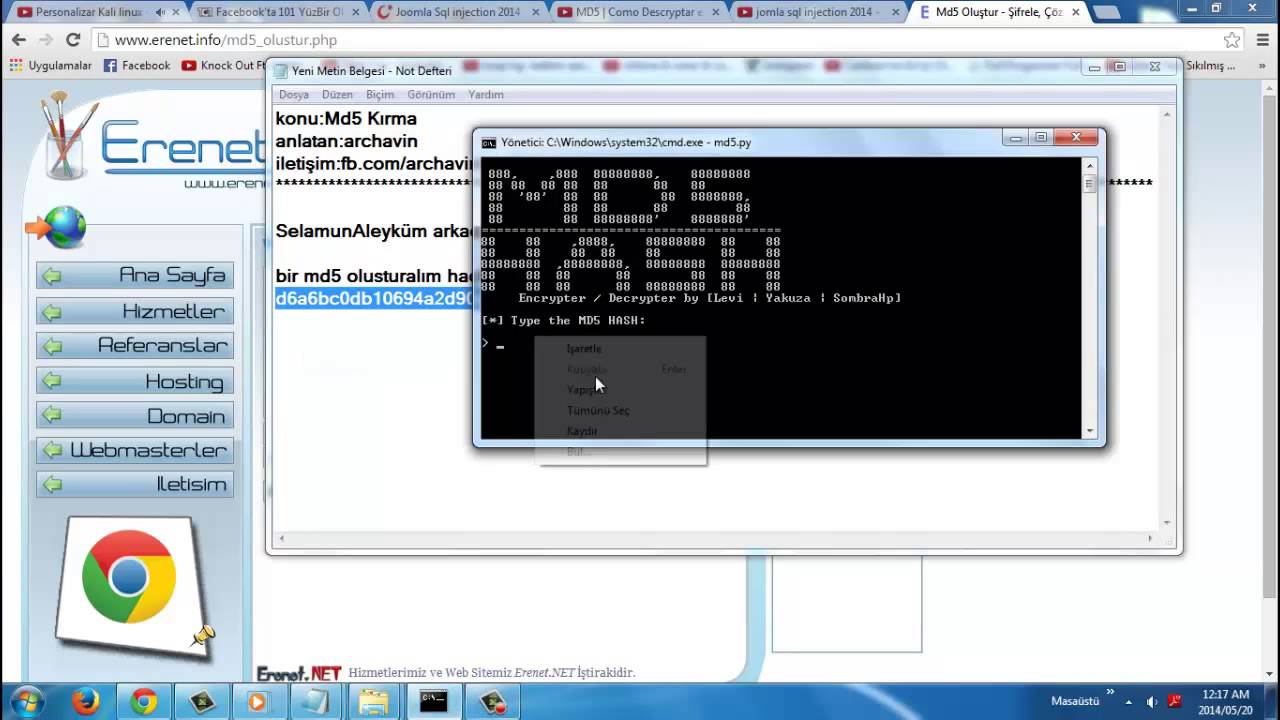 md5 kırma python 2014 - YouTube