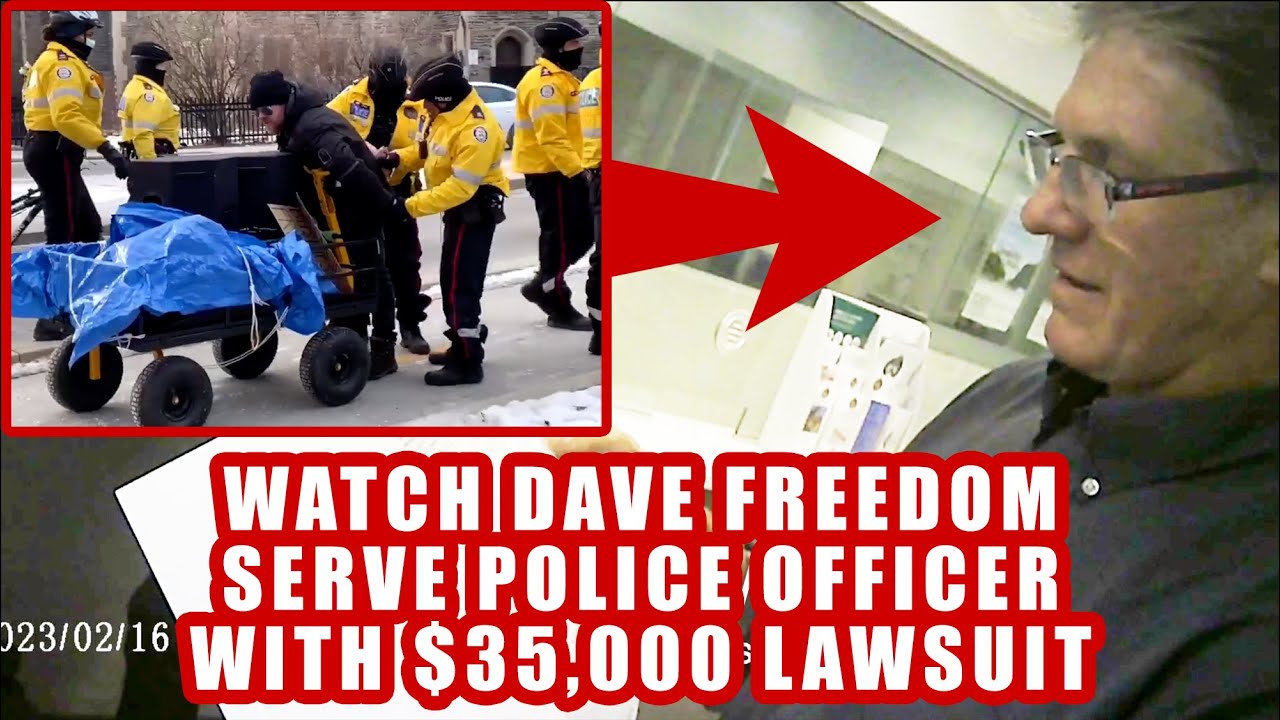 Dave Freedom serves police officer $35,000 lawsuit after his charge was ...
