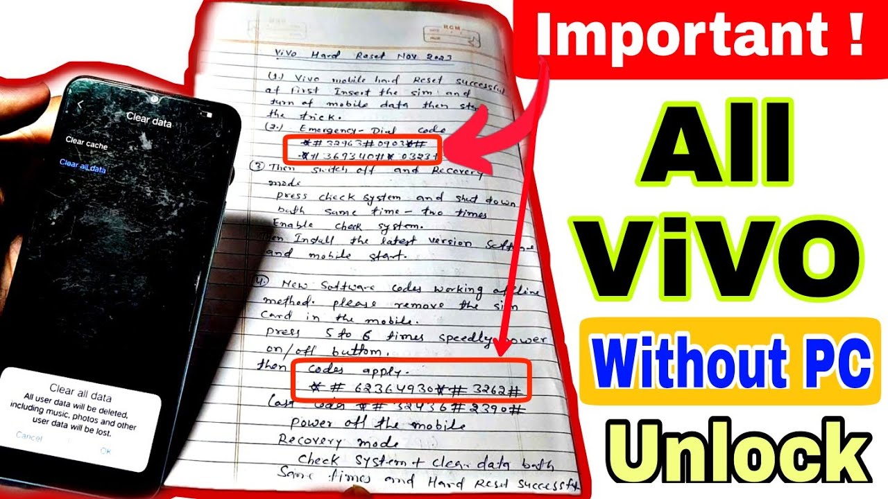 How To Vivo Pattern Unlock | Vivo Phone Ka Pin Password Kaise Tode ...