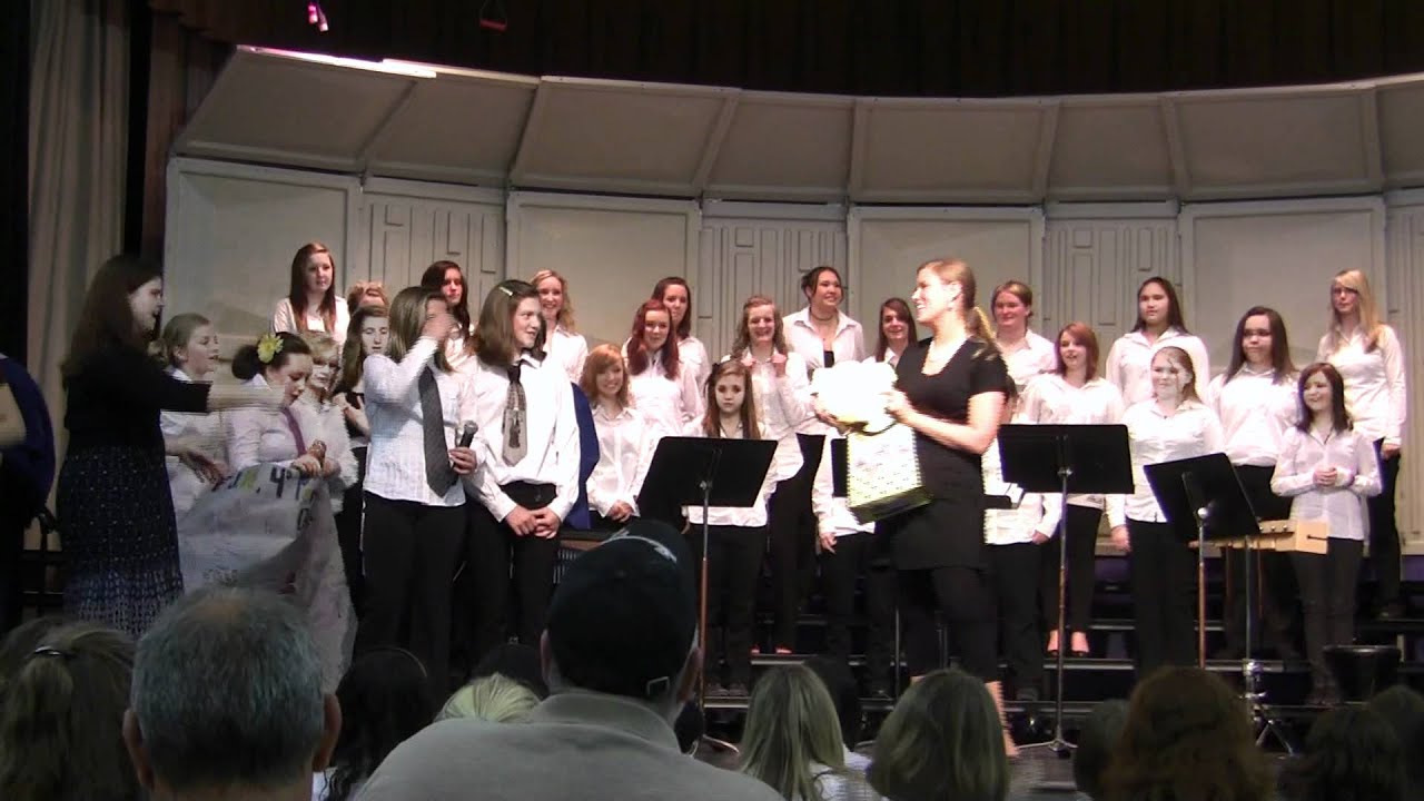 Miss Juli Bee is recognized by the FJHS Girls Choir - YouTube