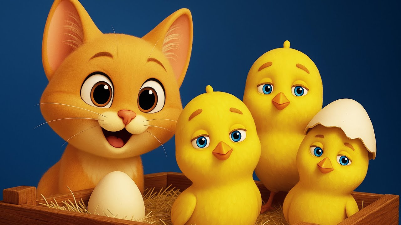 Los Pollitos y la Gatito – Versión animales para niños – Canciones ...