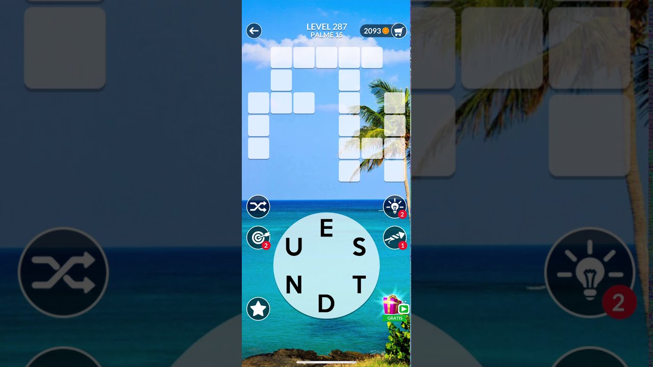 WORDSCAPES Level 287 Lösung Deutsch - YouTube