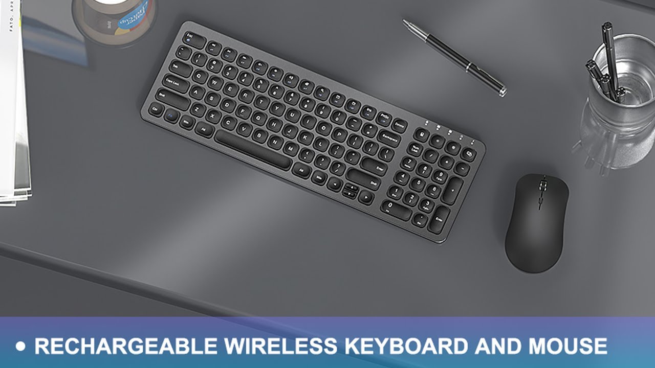 Seenda Low Profile Wireless Keyboard and Mouse Combo for Windows ...