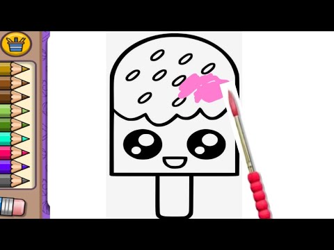 How to Draw ic-cream |Drawing and coloring, panting tasty ic-cream ...