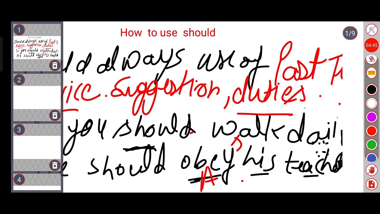 How to use of should - YouTube