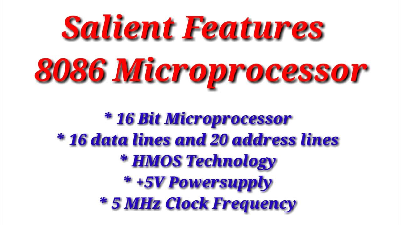 8086 Microprocessor - Salient Features of 8086 - MPMC - YouTube