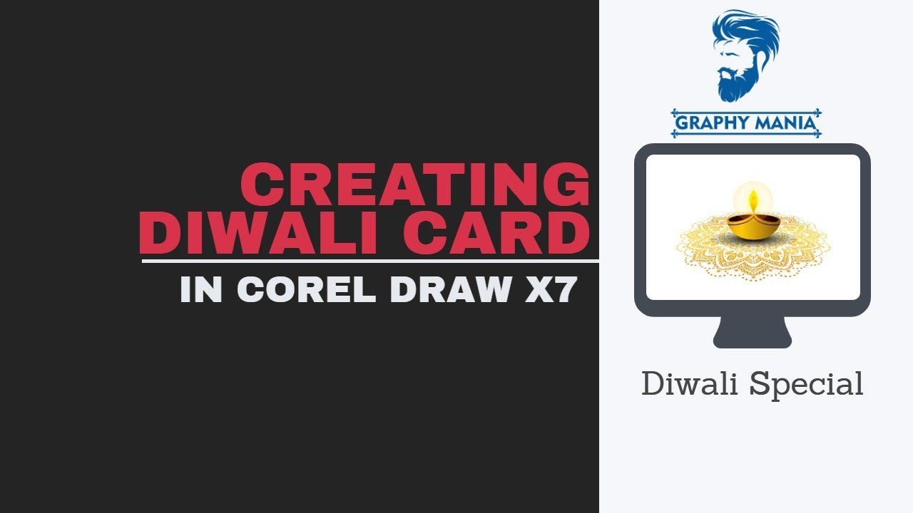Creating Diwali Wish Card In Corel Draw X7 | Diwali Special | Graphy ...