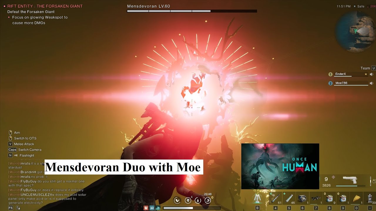 Mensdevoran Duo with Moe - OnceHumanBeta - YouTube