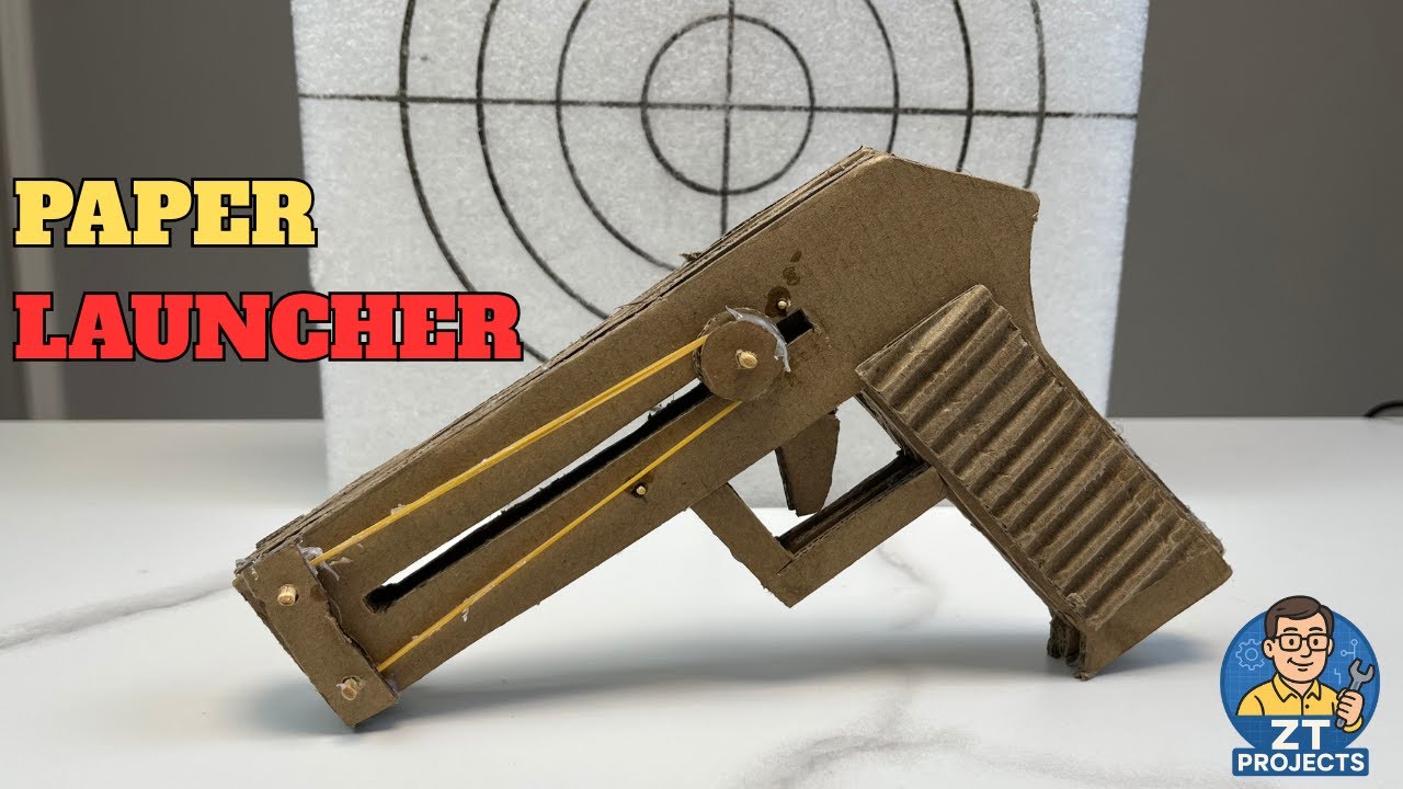 How to Make a Cardboard Rubber Band Shooter | DIY STEM Project - YouTube