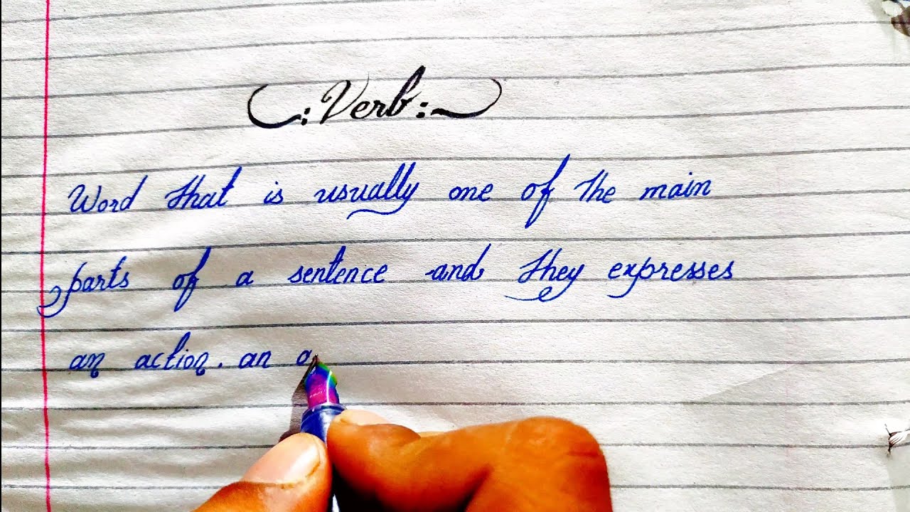 Verb In English Copperplate Handwriting| English Writing| Verb # ...