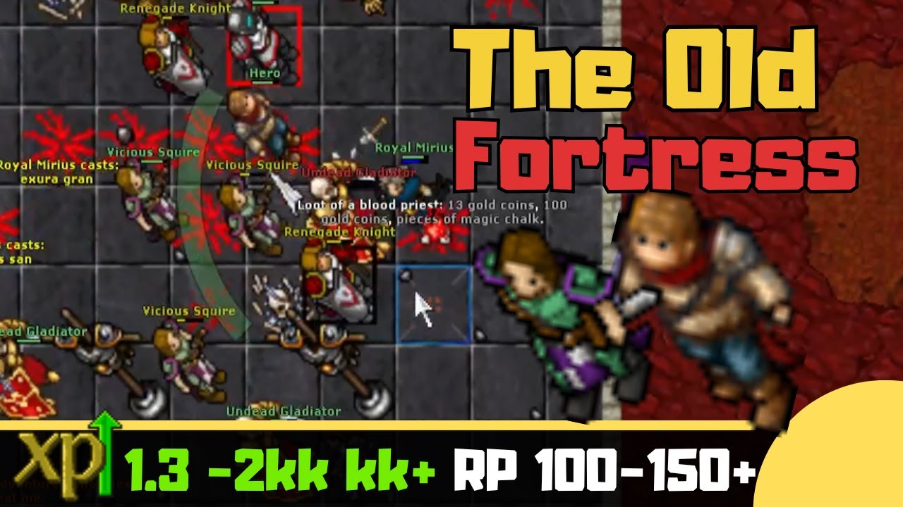 RP 100 - 150+ Old Fortress [Tibia Solo Paladin] - YouTube