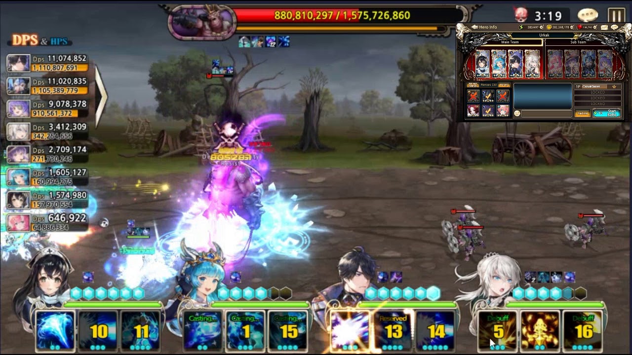 [King's Raid] Solo Challenge Scarlet Tank Crow Dps lmfao - YouTube