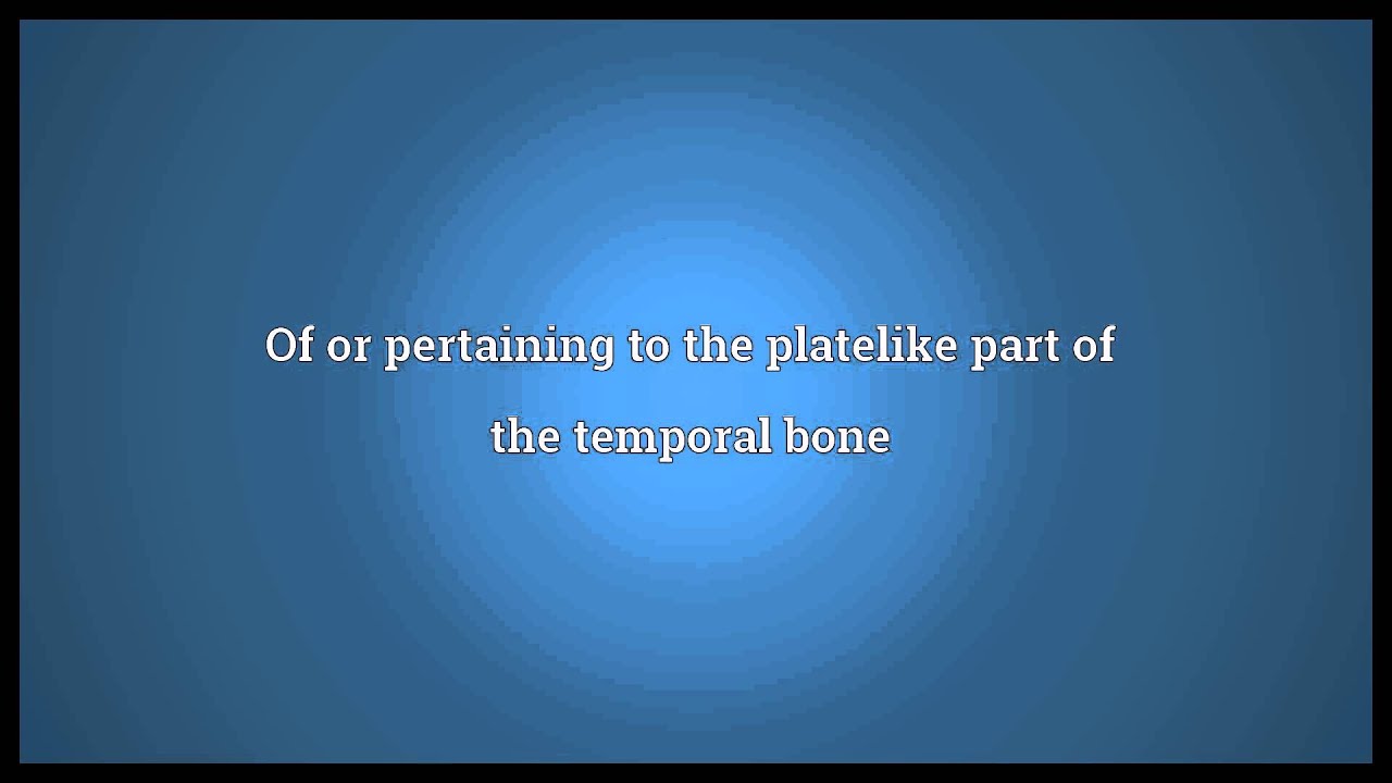 Squamosal Meaning - YouTube
