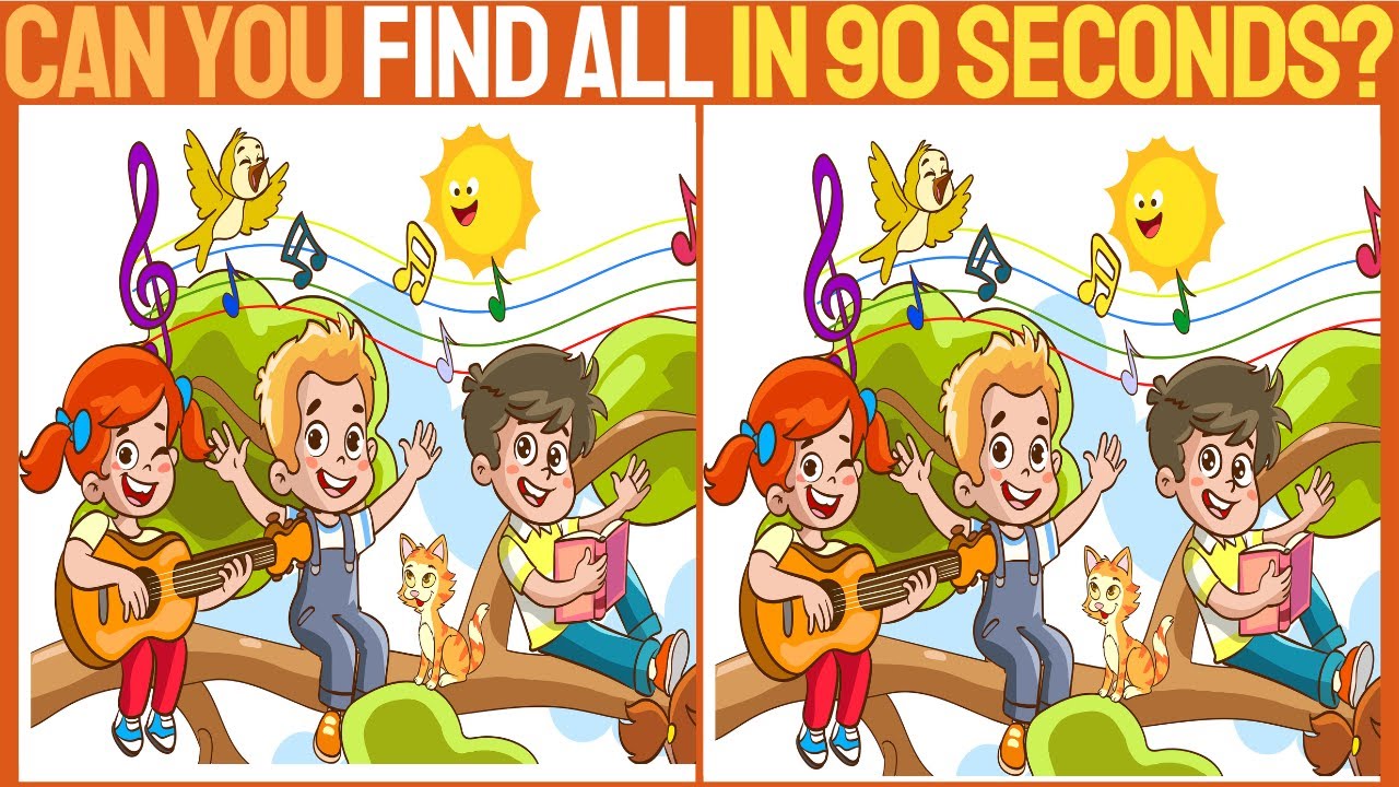 【Spot the Difference】😃Is it easy?? Can you find all difference in 90 ...