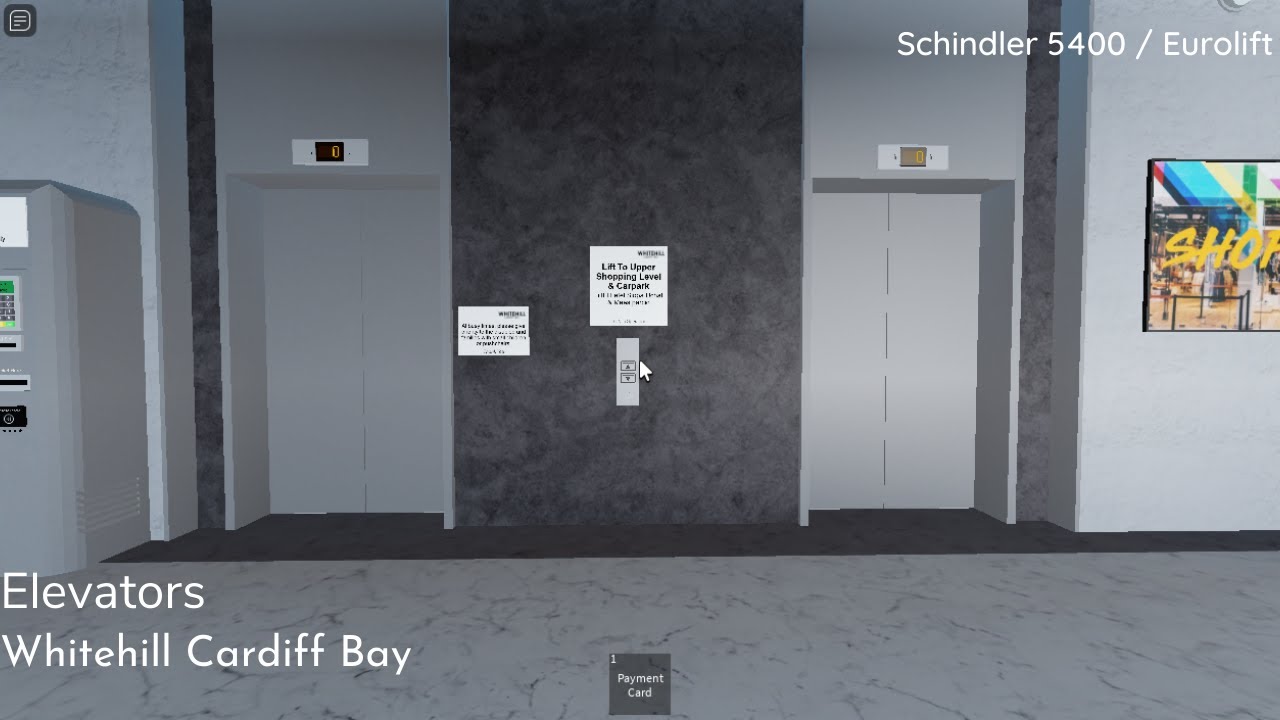Schindler 5400, @Whitehill Cardiff Bay, Roblox (Main Elevators) - YouTube