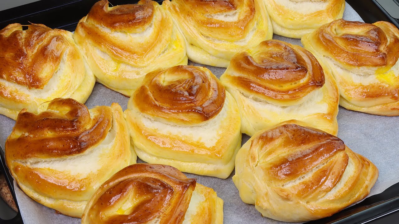 JUST $1! This is How Tea BUNS are Prepared in a Bakery! SO EASY SWEET ...