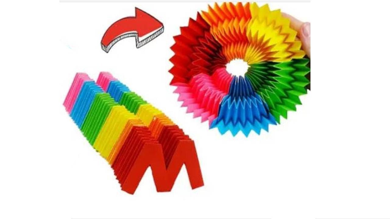 How to make Paper Slinky Spring DIY Paper Toys for kids paper Crafts ...