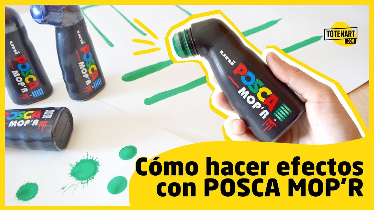 Rotuladores POSCA MOP'R: Cómo hacer efectos | totenart.com - YouTube