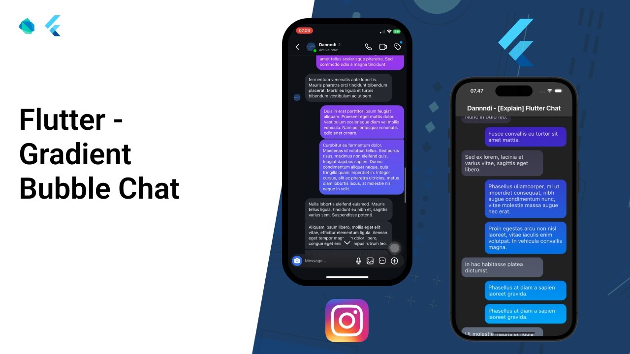 Flutter - Gradient Bubble Chat - YouTube