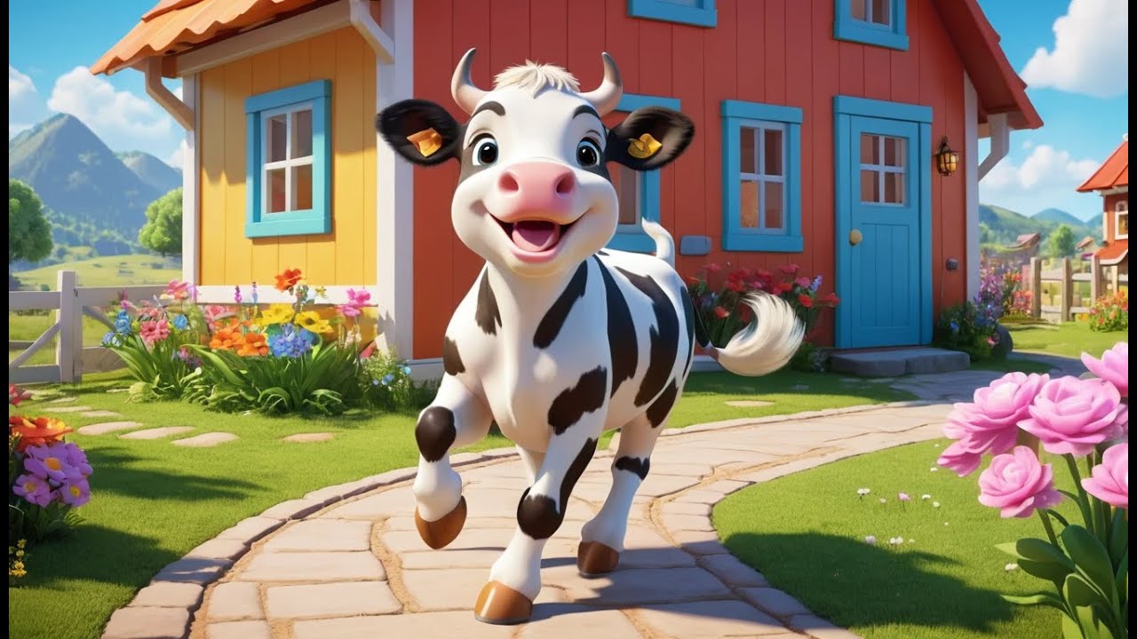 Baby Cow Say Moo Moo Moo | Cute Cow Song for Toddlers | Fun Farm ...