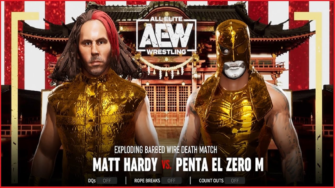 Matt Hardy vs Penta - Exploding Barbed Wire Match - AEW Fight Forever ...