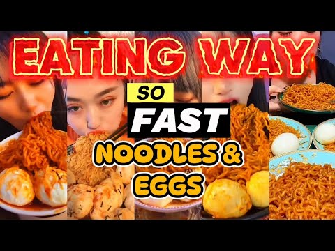 Eating way so fast noodles and eggs part 3 | Mukbang ASMR | Southcot Mukbangers
