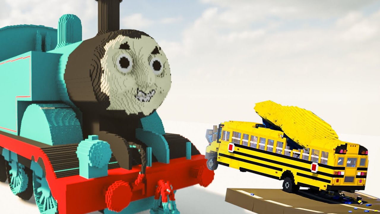 Cars VS Giant Flammable Thomas The Tank Engine | Teardown - YouTube