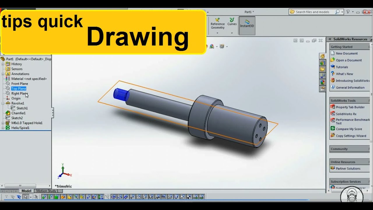 Quick Drawing Shaft With Feature - YouTube
