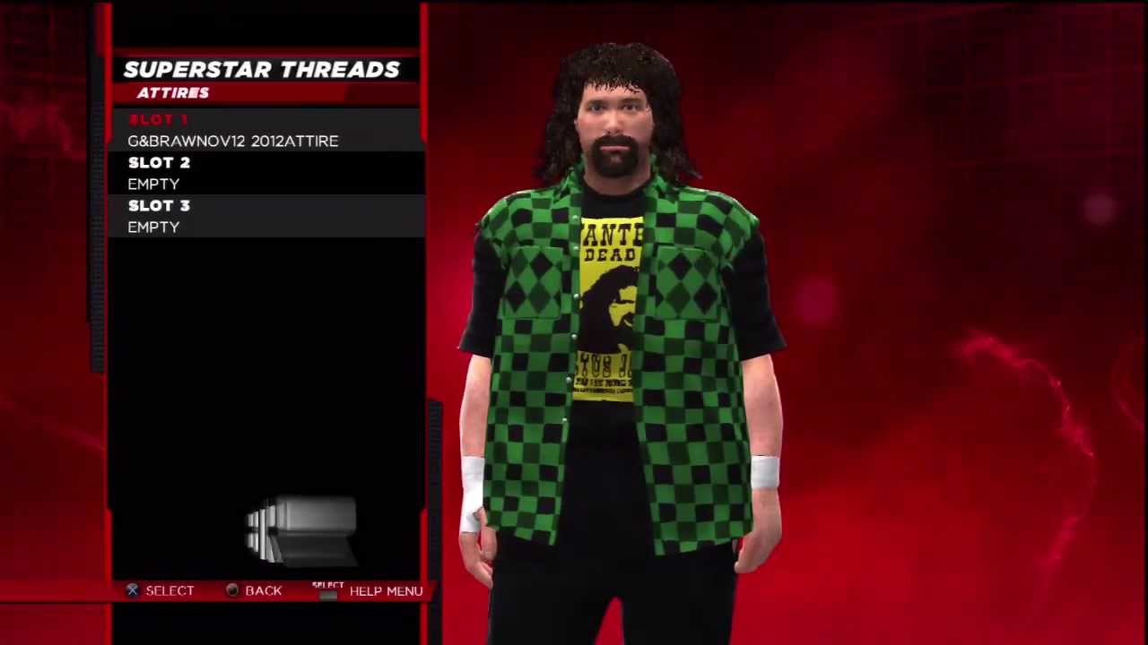 WWE 2K14 Superstar Threads Mick Foley Green & Black Raw November 12th ...