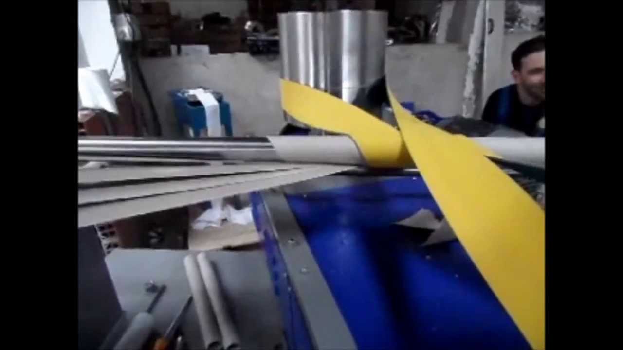 Paper core making machine - YouTube